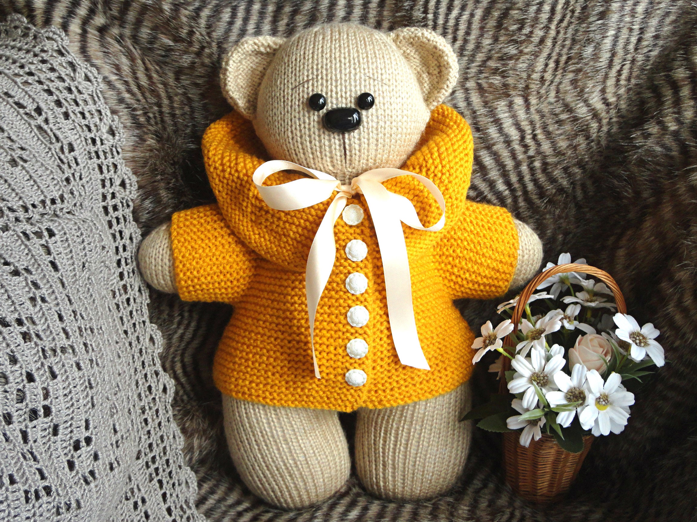 Knitting PATTERN Teddy Bear Toy Animal Pattern Knitted Bear | Etsy