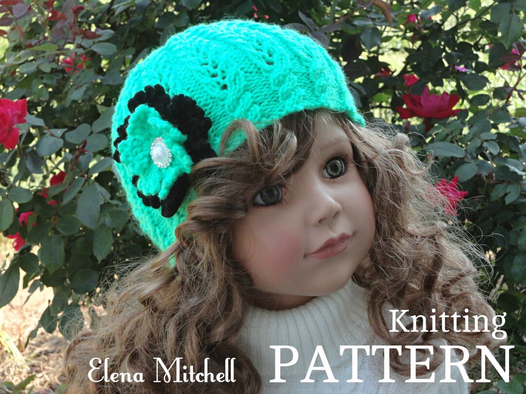 Knitting PATTERN Girls Beanie Women Hat Accessories Children Hat Knit ...