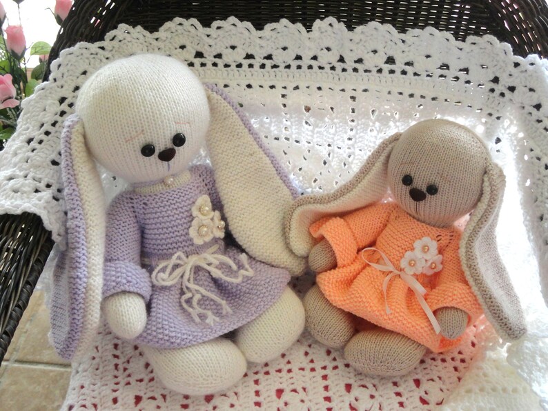 Knitting PATTERN Bunny Rabbit Toy Animal Pattern Knitted Bunny - Etsy