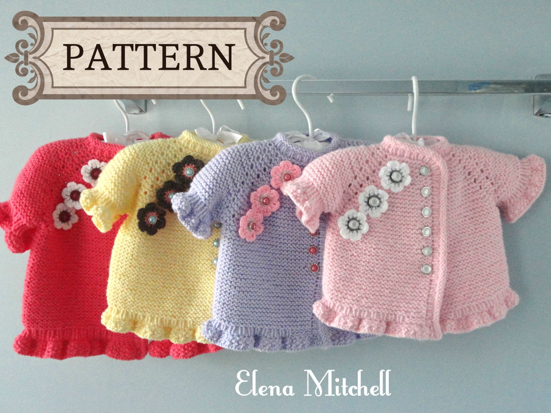 Knitting PATTERN Baby Jacket Knitted Baby Sweater Baby Girl Cardigan ...