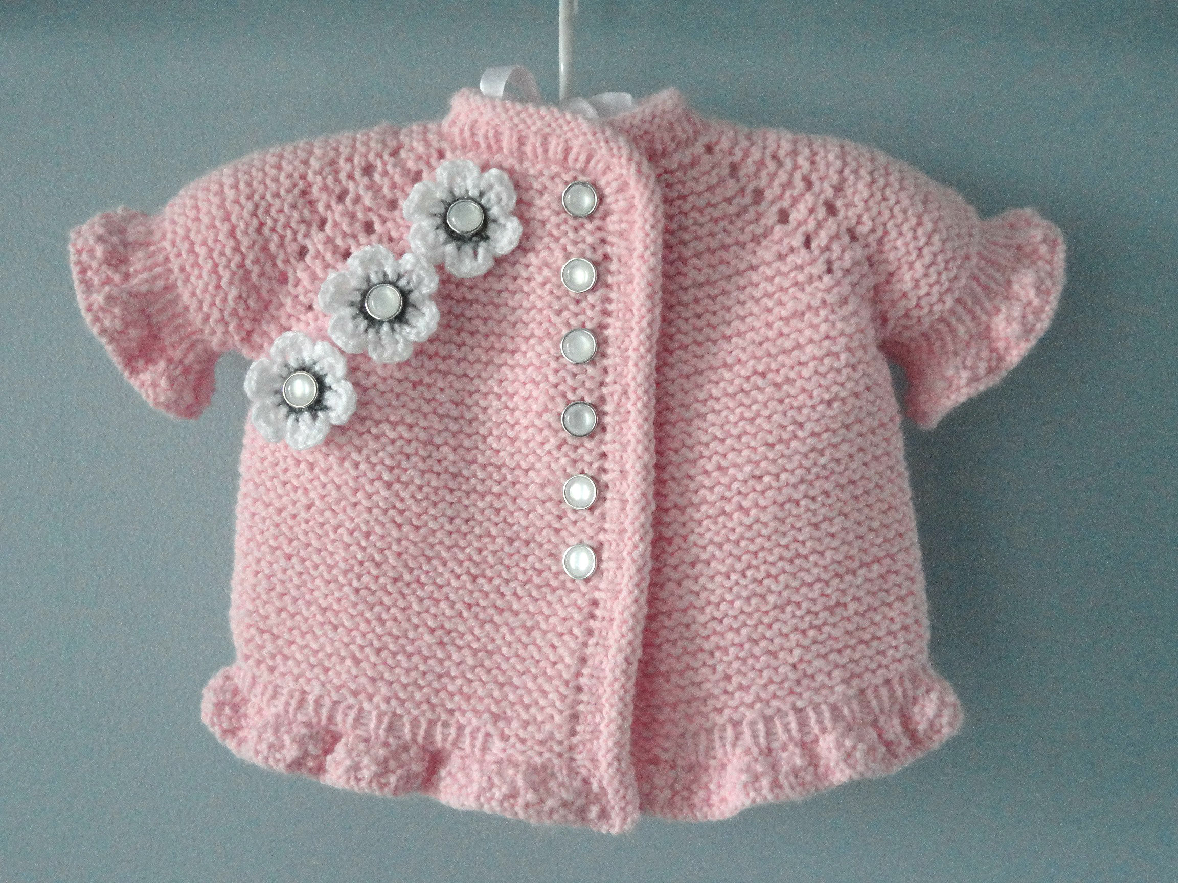 Knitting PATTERN Baby Jacket Knitted Baby Sweater Baby Girl Cardigan ...