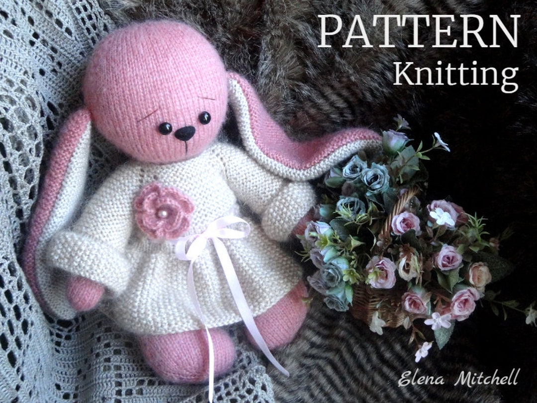 Knitting PATTERN Bunny Rabbit Toy Animal Pattern Knitted Bunny Pattern ...