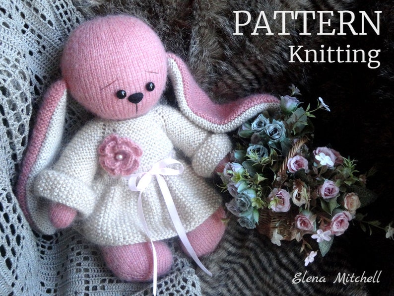 Knitting PATTERN Bunny Rabbit Toy Animal Pattern Knitted Bunny - Etsy
