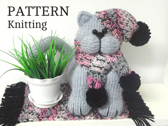 Knitting PATTERN Animal Knit Pattern Cat Animal Patterns | Etsy UK