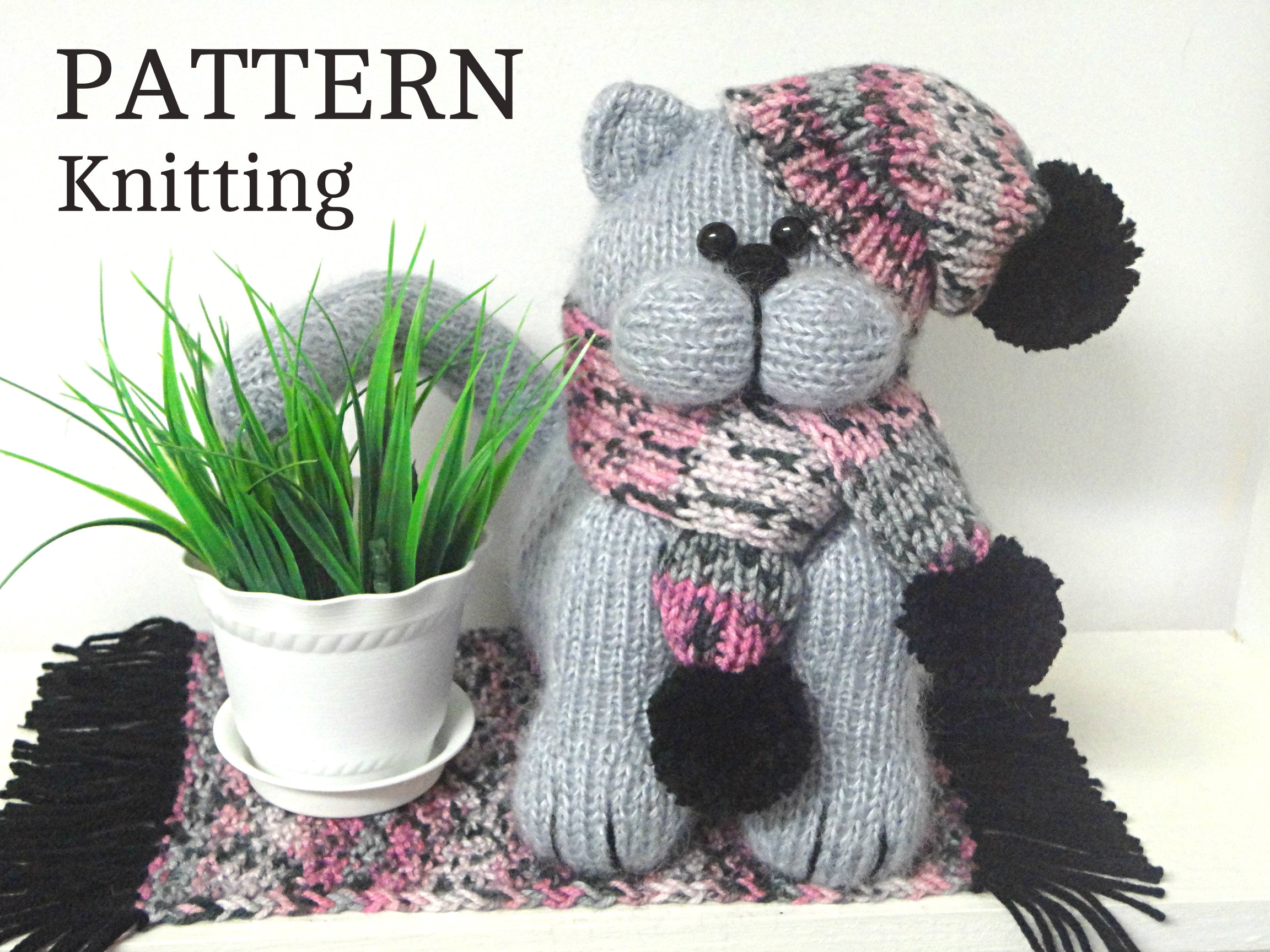Knitting PATTERN Animal Knit Pattern Cat Animal Patterns | Etsy