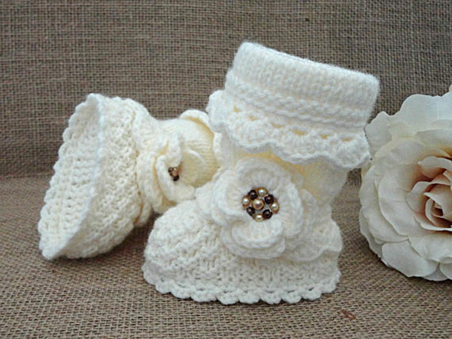 Knitting PATTERN Baby Booties Baby Shoes Knitted Baby Girl - Etsy Canada