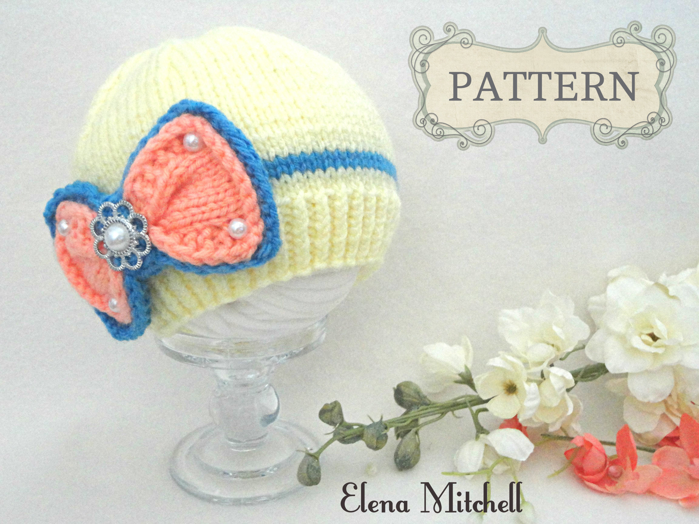 Knitting PATTERN Baby Hat Baby Beanie Knitted Baby Cap Pattern for ...