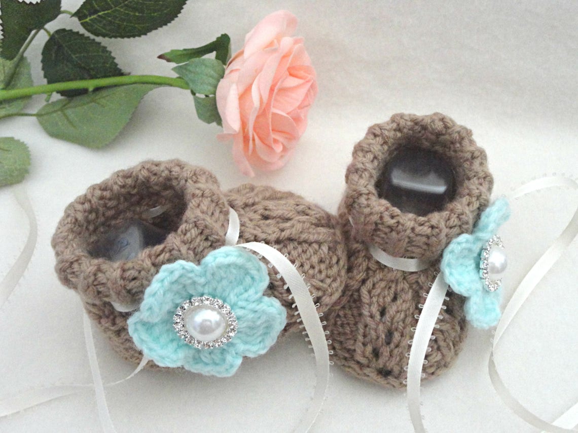Knitting PATTERN Baby Shoes Knitted Baby Girl Shoes Knitting Pattern ...