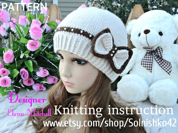 Knitting Pattern Hat Girl Pattern Knit Womens Hat Knitted Hats | Etsy