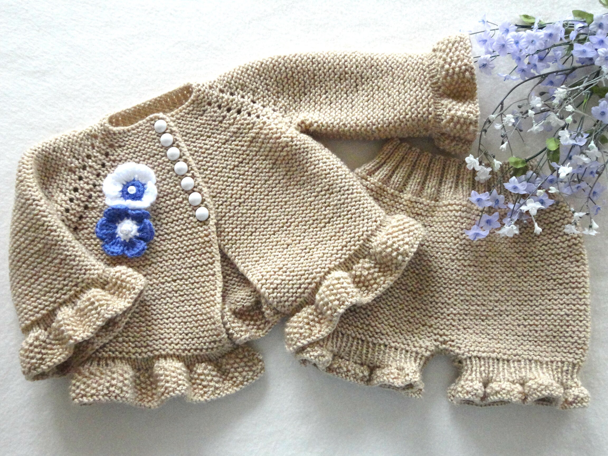 Knitting PATTERN Baby Jacket Baby Cardigan Garter Stitch Baby | Etsy