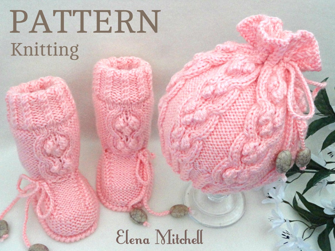 Knitting PATTERN Baby Set Knitting Patterns Baby Shoes Baby - Etsy