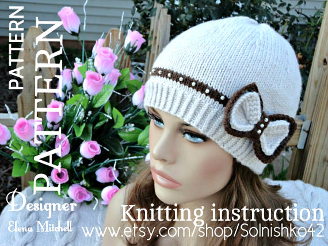Knitting Pattern Hat Girl Pattern Knit Womens Hat Knitted Hats - Etsy
