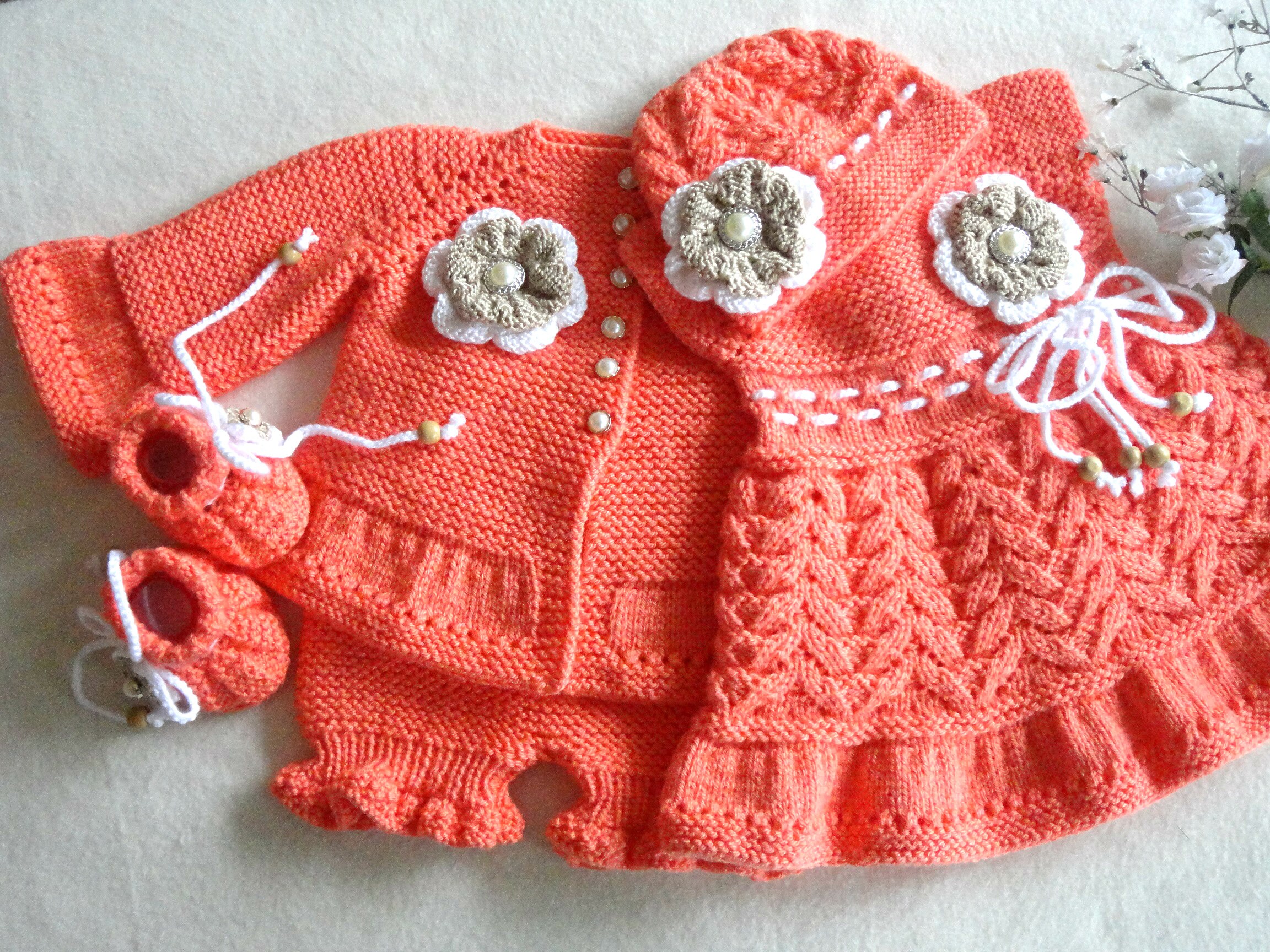 Knitting PATTERN Baby Jacket Baby Girl Cardigan Garter Stitch | Etsy