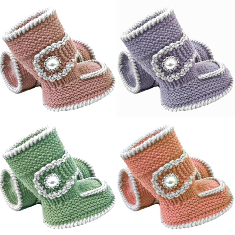 Knitting PATTERN Baby Booties Baby Shoes Knitted Baby Uggs - Etsy