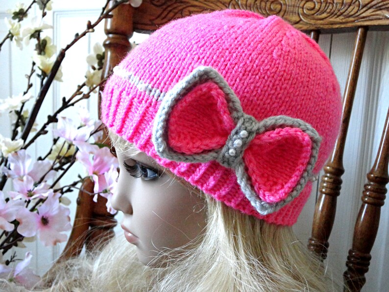 Knitting Pattern Hat Girl Pattern Knit Womens Hat Knitted | Etsy