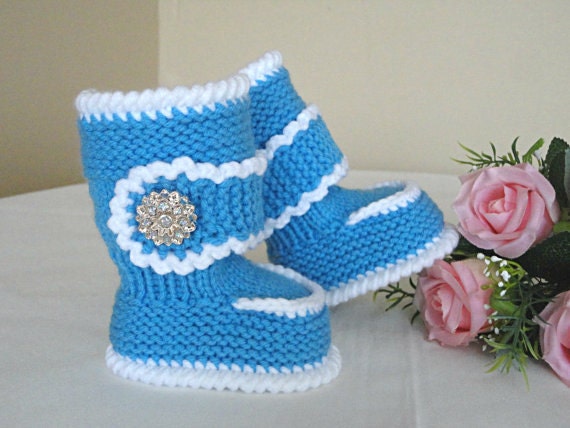 Knitting PATTERN Baby Booties Baby Shoes Knitted Baby Uggs - Etsy