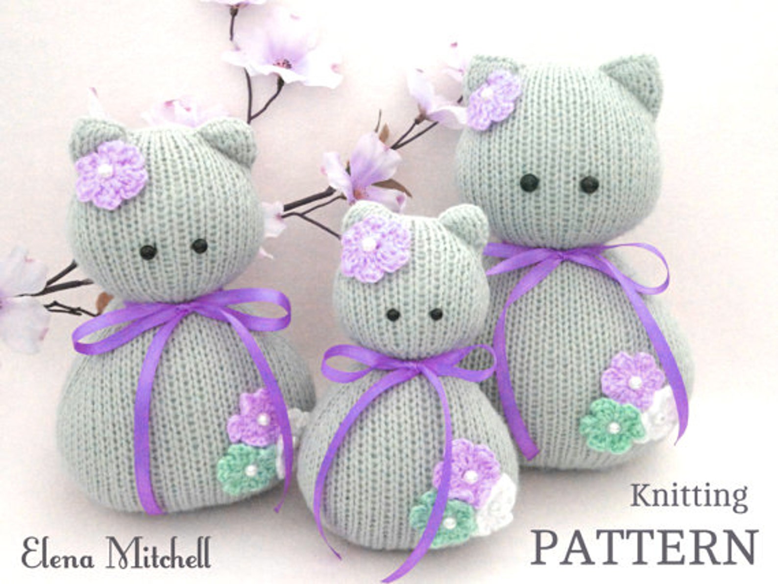 Knitting PATTERN Animal Knit Pattern Cat Animal Patterns Children Toy ...