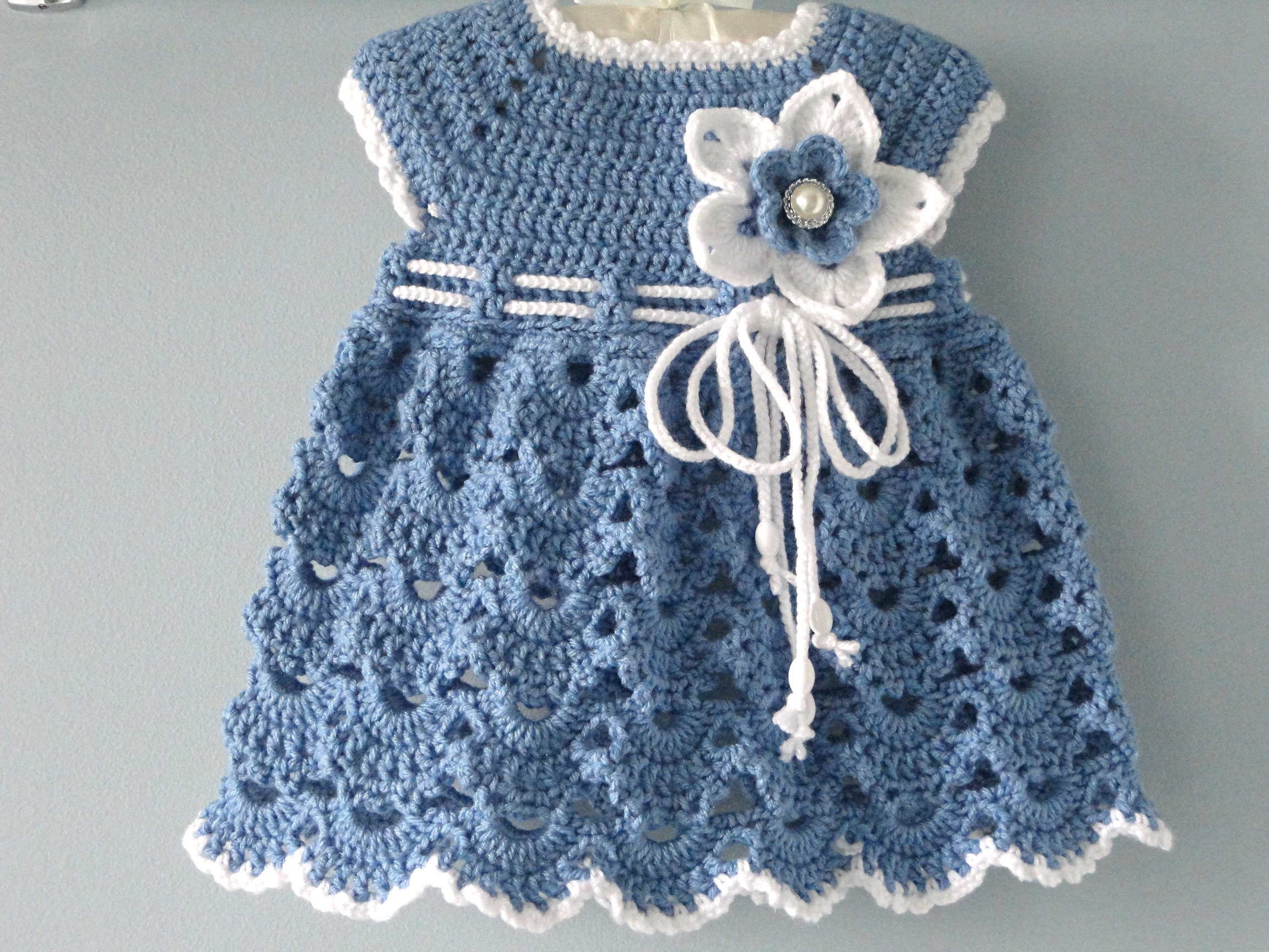 Crochet PATTERN Baby Dress Baptism Dress Pattern Crochet Christening ...