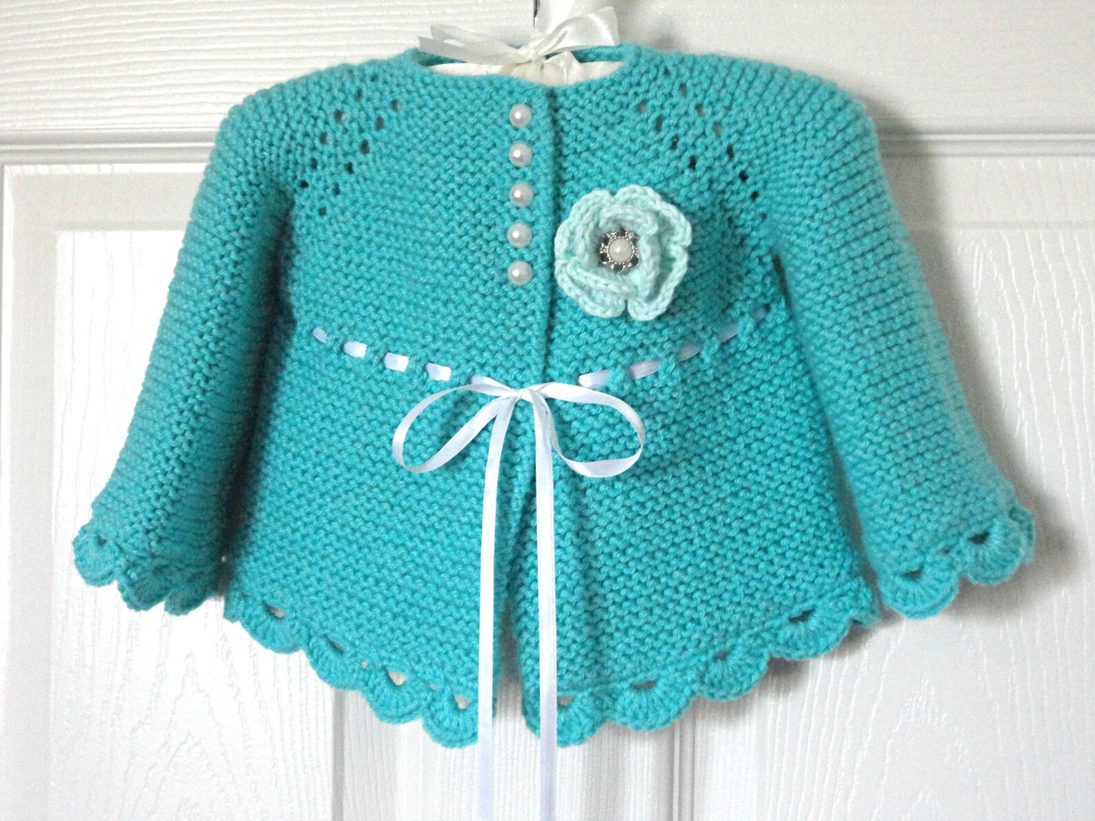 Knitting PATTERN Baby Jacket Baby Cardigan Garter Stitch Knit Pattern ...