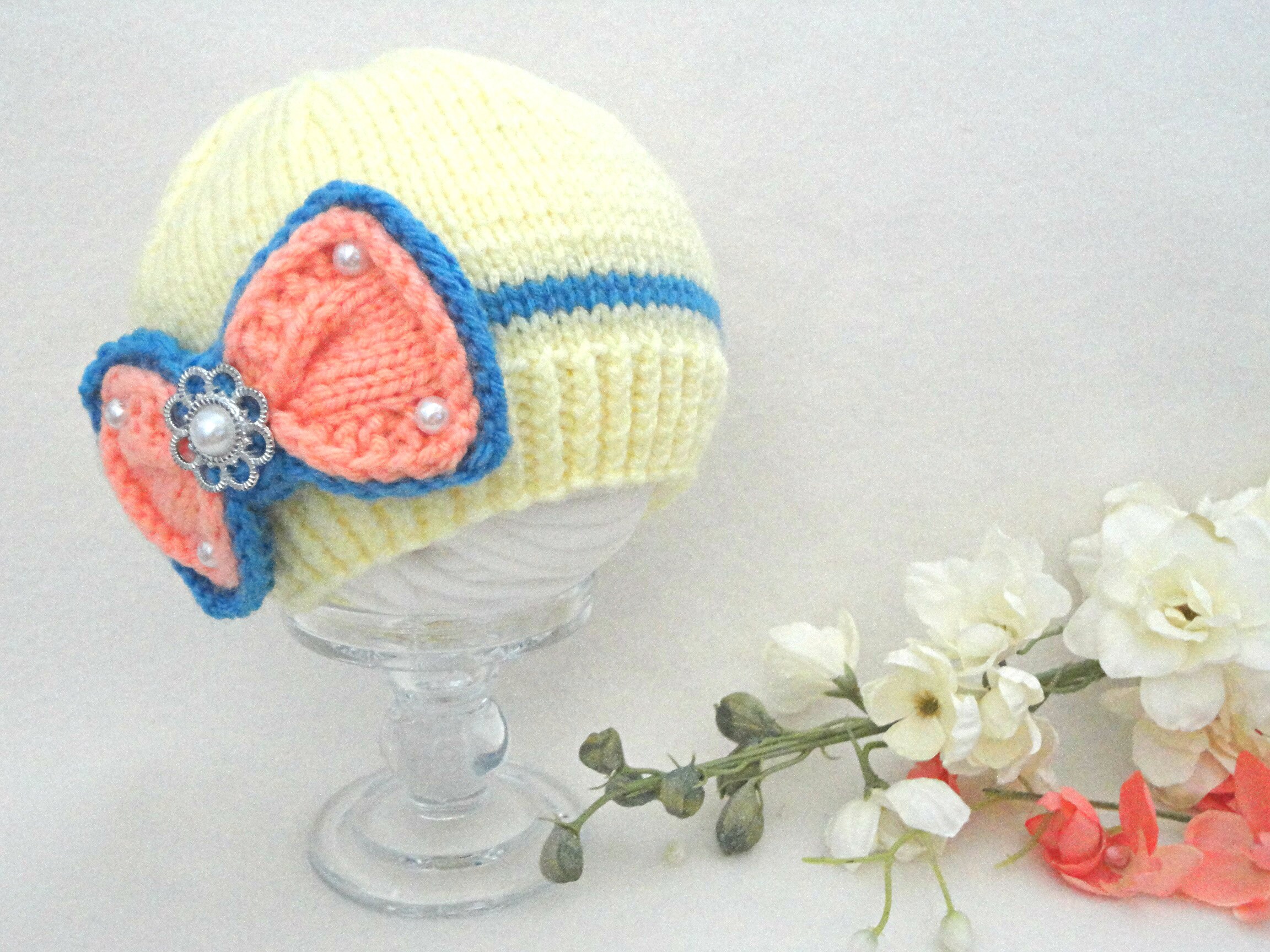 Knitting PATTERN Baby Hat Baby Beanie Knitted Baby Cap Pattern for ...