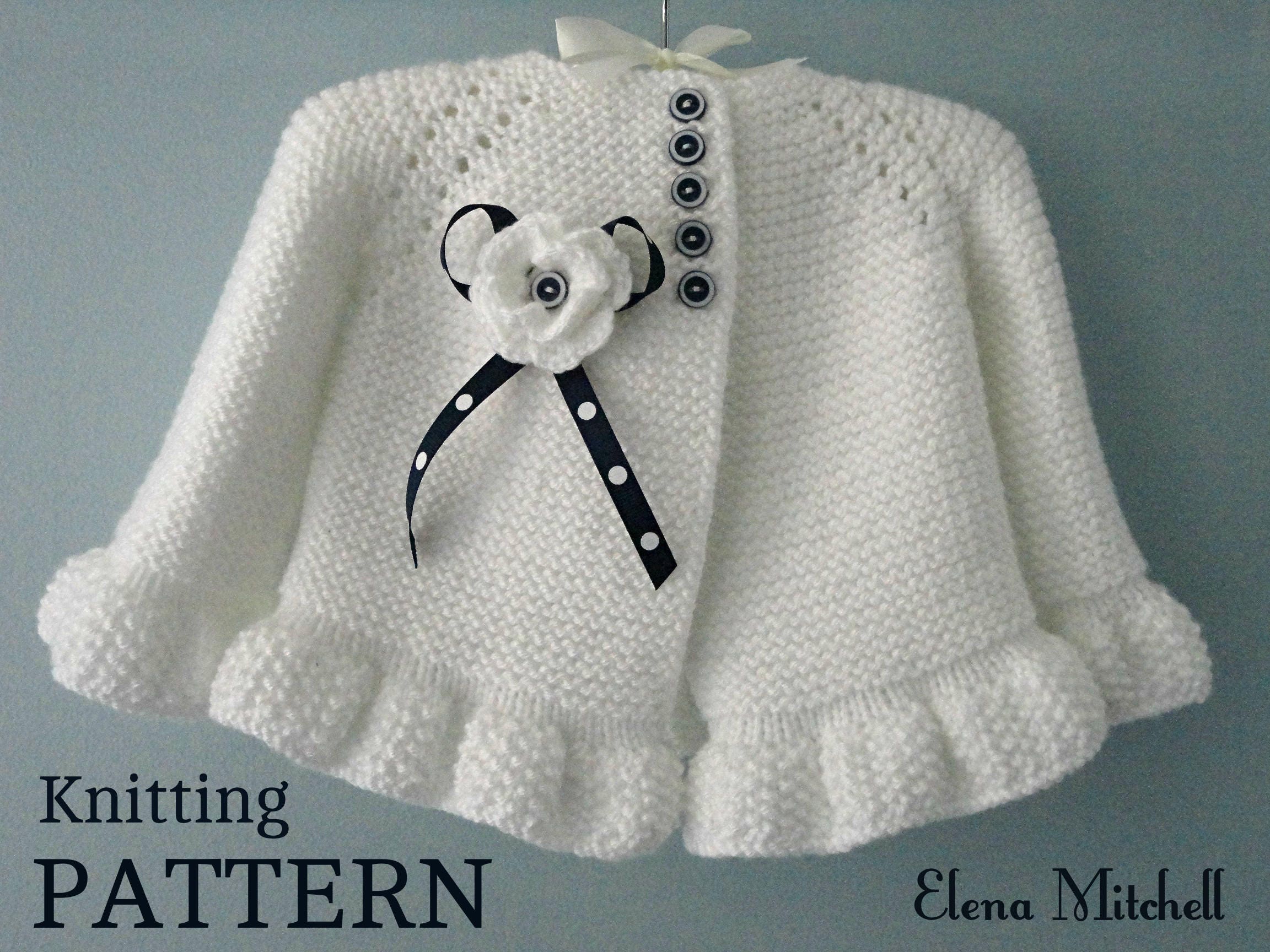 Knitting PATTERN Baby Jacket Crochet PATTERN Baby Dress Baby Cardigan ...