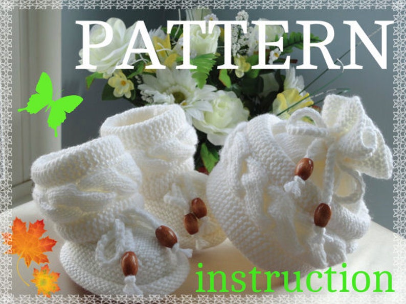Knitting PATTERN Baby Set Baby Shoes Knitted Baby Hat Pattern | Etsy