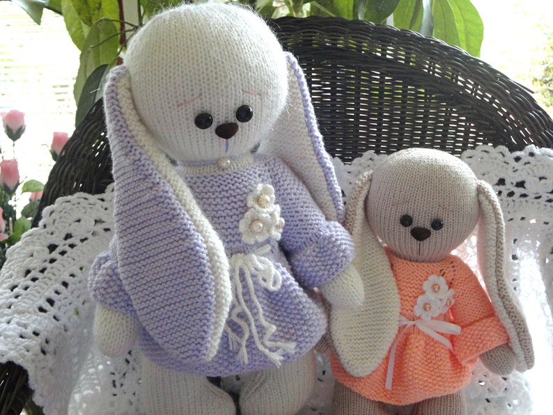 Knitting PATTERN Bunny Rabbit Toy Animal Pattern Knitted Bunny - Etsy