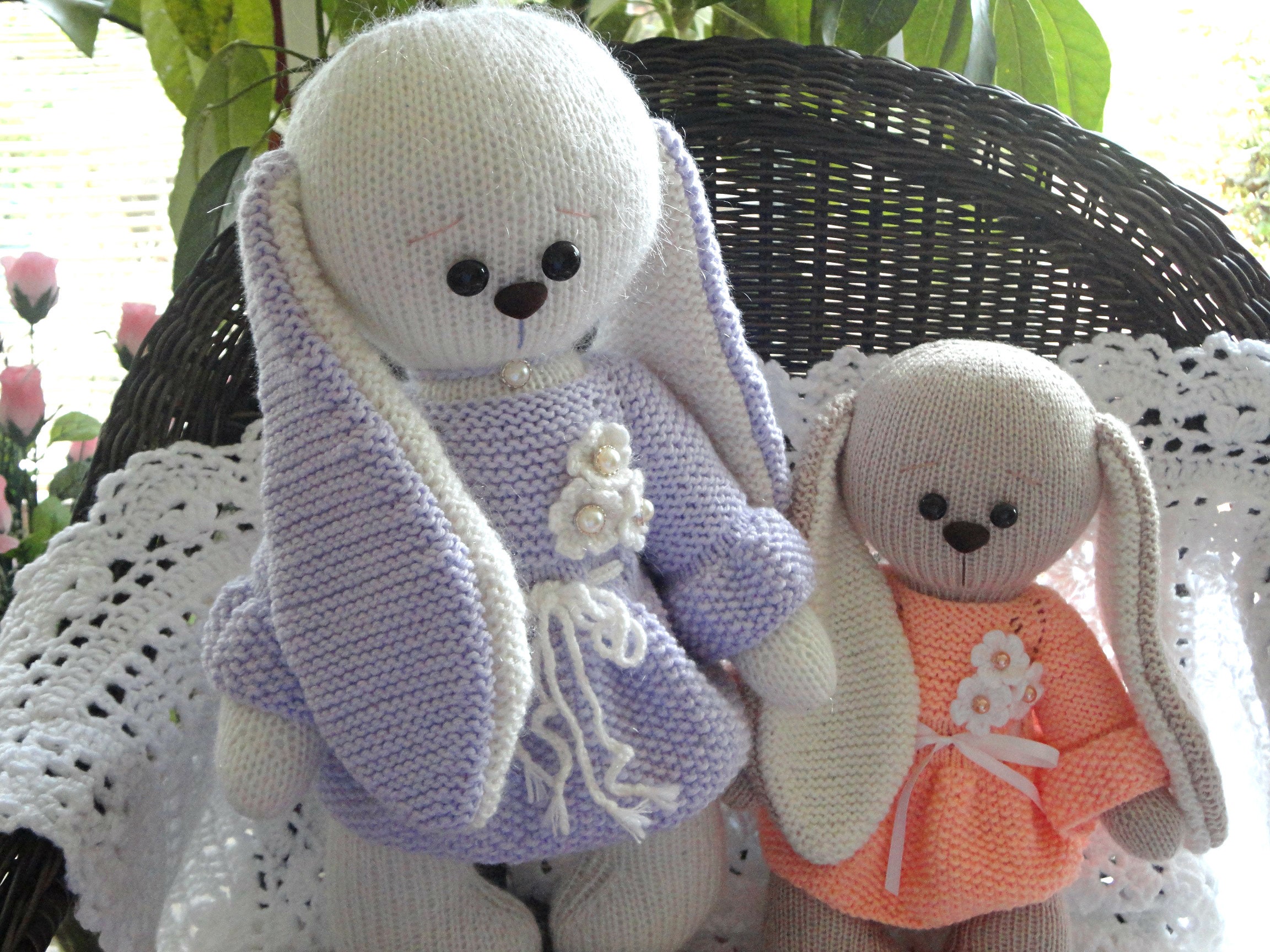 Knitting PATTERN Bunny Rabbit Toy Animal Pattern Knitted Bunny - Etsy