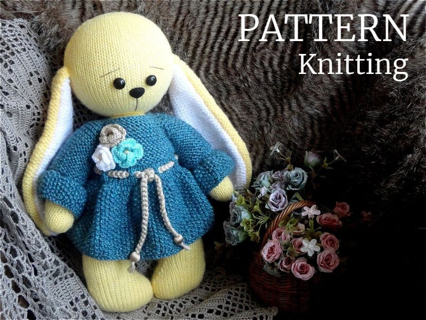 Knitting PATTERN Bunny Rabbit Toy Animal Pattern Knitted Bunny - Etsy