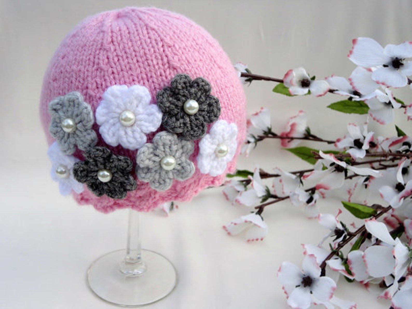 Knitting PATTERN Baby Hat Baby Girl Beanie Knitted Baby Cap | Etsy