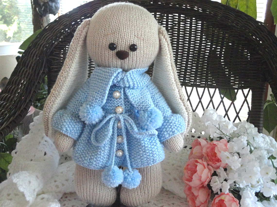 Knitting PATTERN Bunny Rabbit Toy Animal Pattern Knitted Bunny - Etsy