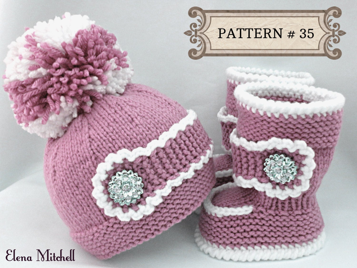 Knitting PATTERN Baby Set Baby Shoes Baby Uggs Pattern Knitted - Etsy