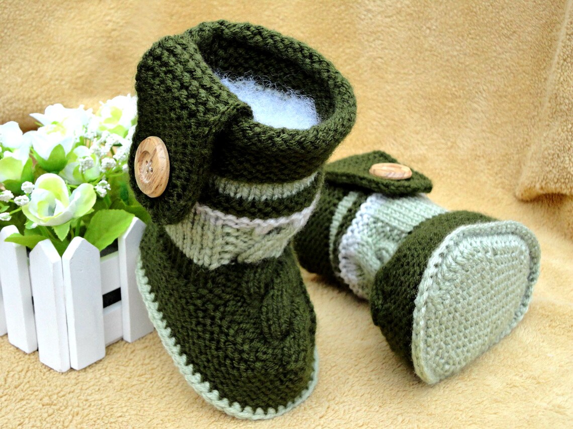 Knitting PATTERN Baby Booties PATTERN Knit Baby Shoes Baby Boy | Etsy
