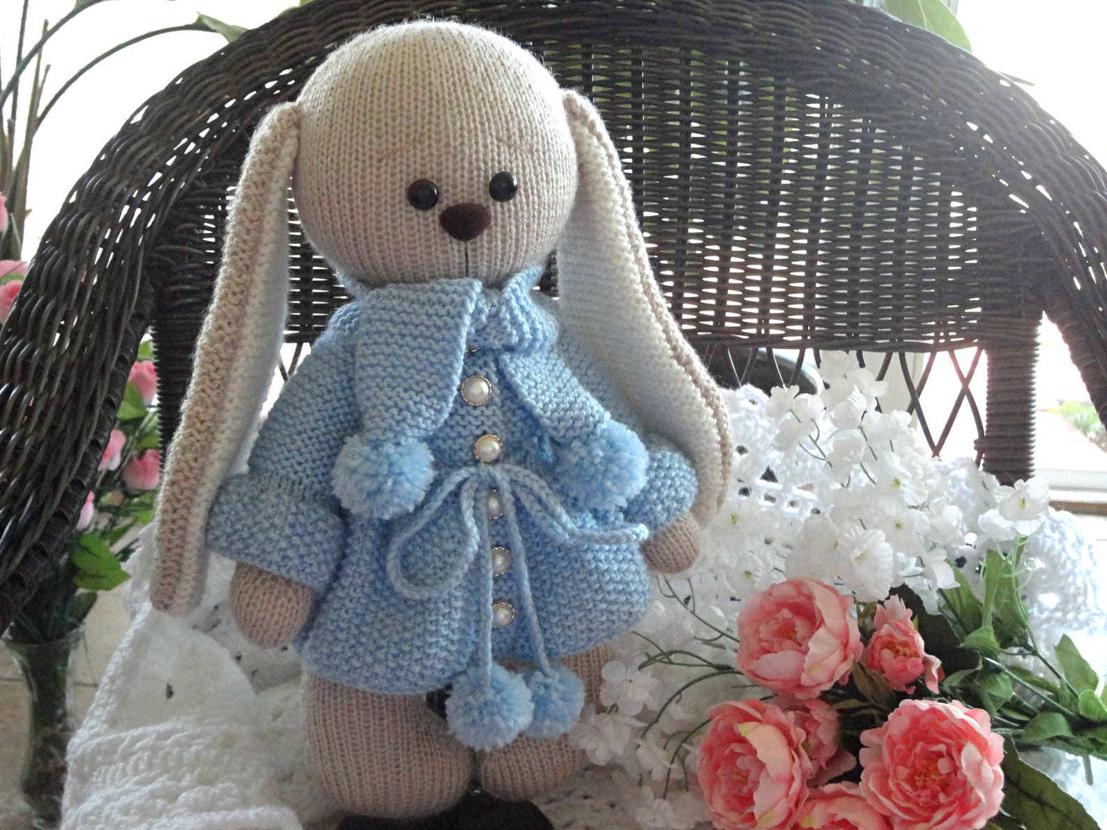 Knitting PATTERN Bunny Rabbit Toy Animal Pattern Knitted Bunny | Etsy