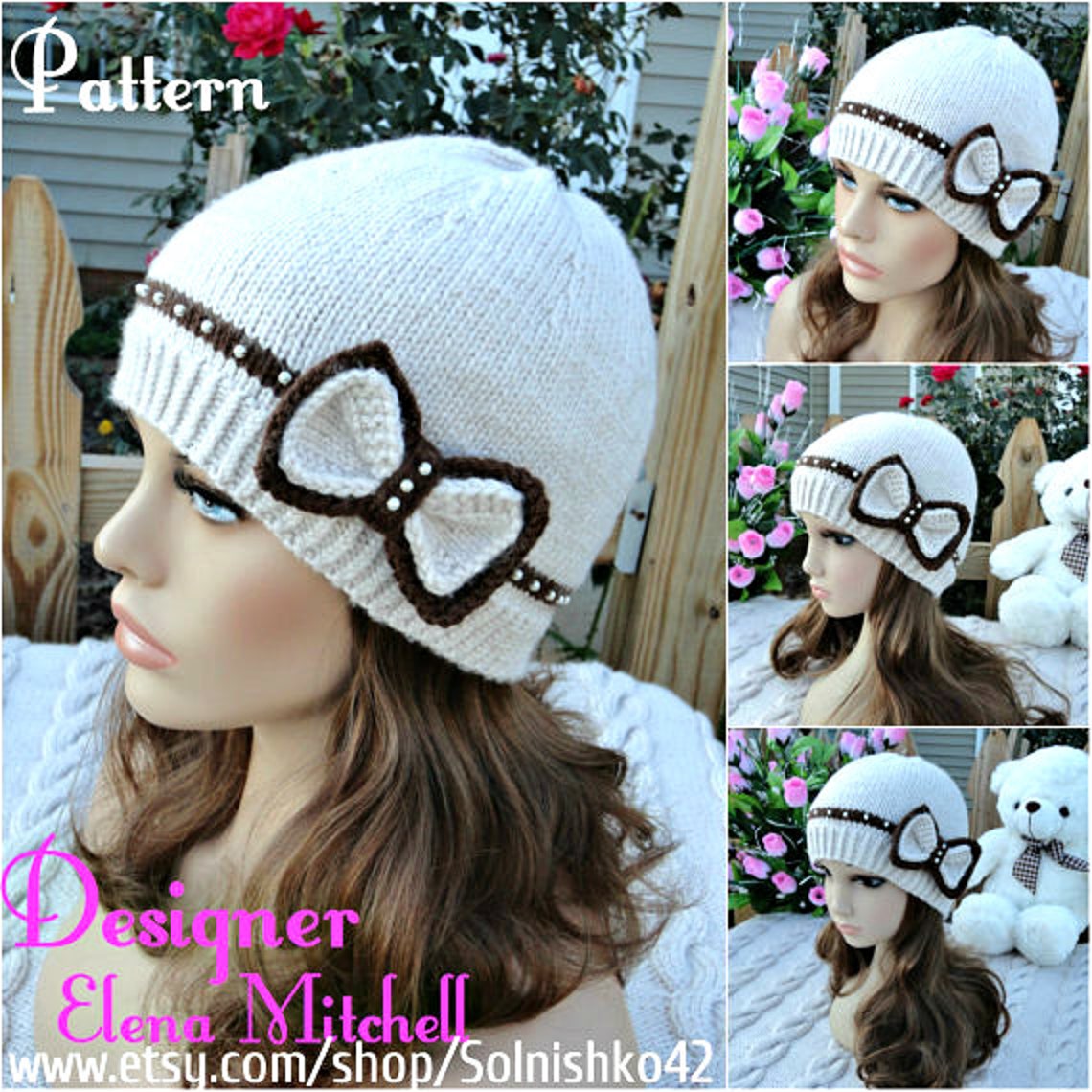 Knitting PATTERN Hat Girl Pattern Knit Womens Hat Knitted Hats - Etsy