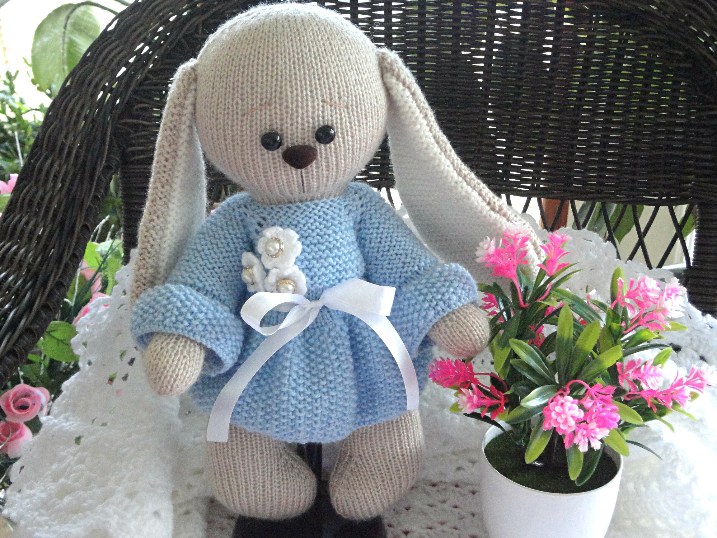 Knitting PATTERN Bunny Rabbit Toy Animal Pattern Knitted Bunny - Etsy