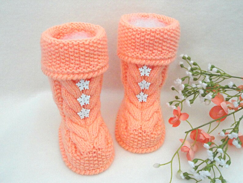 Knitting PATTERN Baby Booties Baby Shoes Pattern Knitted Baby - Etsy