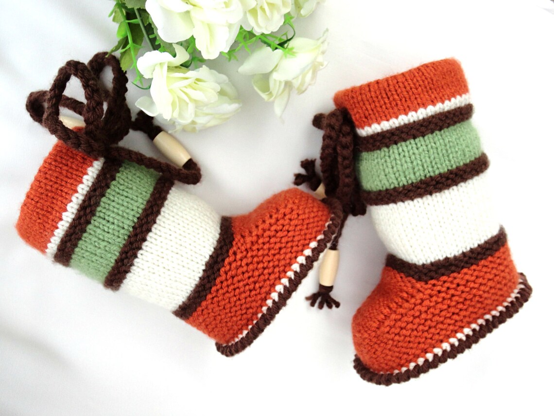 Knitting PATTERN Baby Booties PATTERN Knit Baby Shoes Baby Boy | Etsy