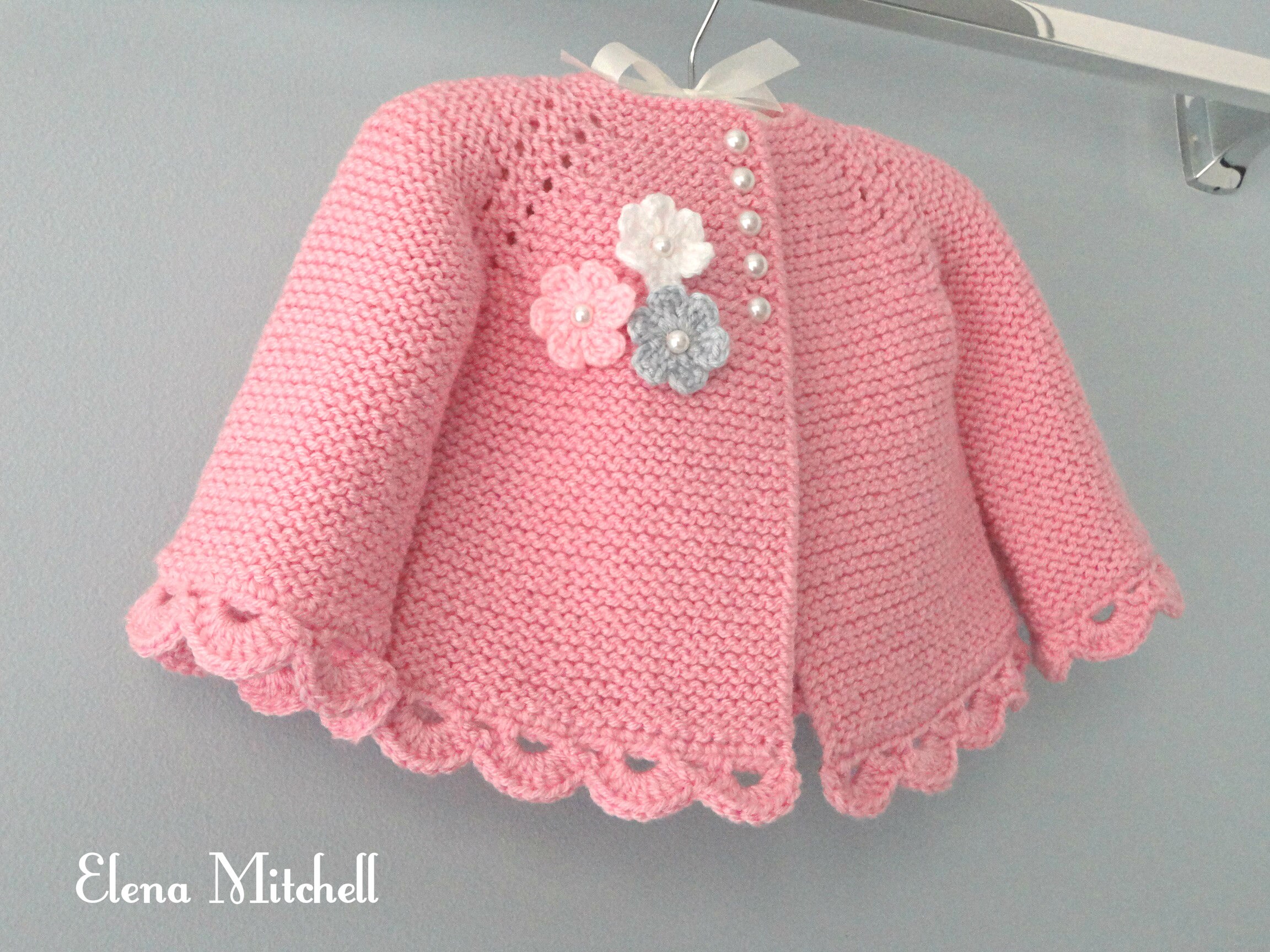Knitting PATTERN Baby Jacket Baby Cardigan Garter Stitch Knit Pattern ...