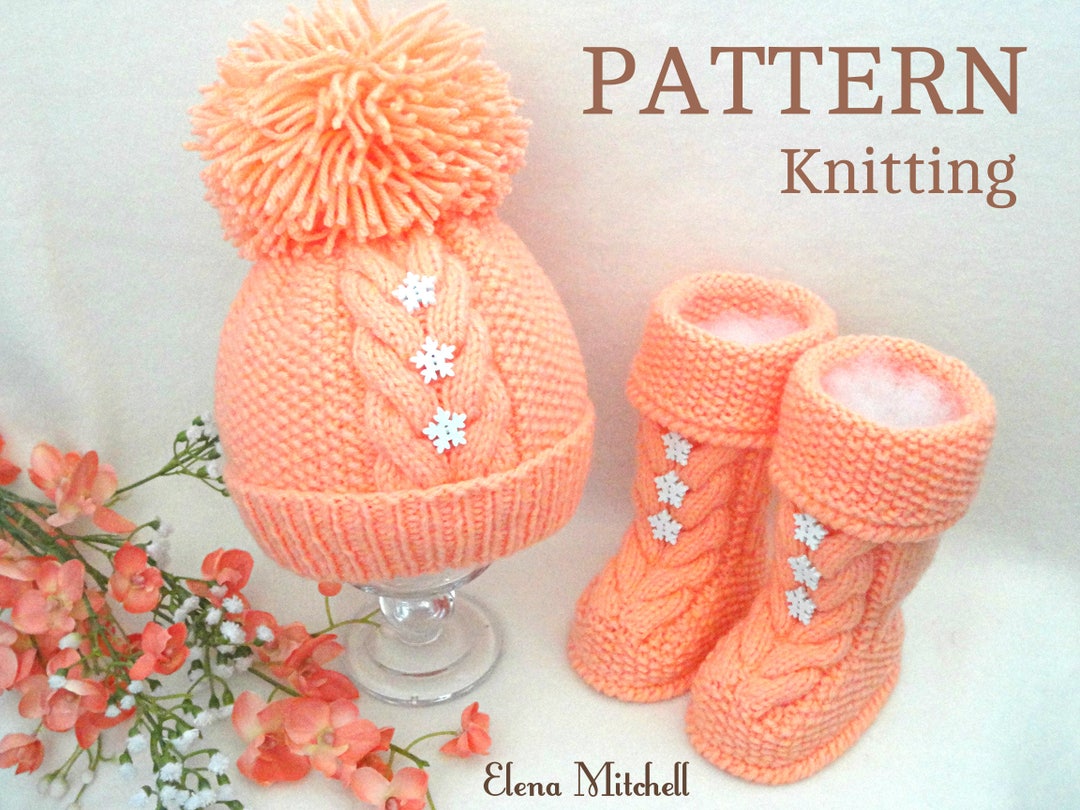 Knitting PATTERN for Babies Knitted Baby Set Baby Shoes Knitted Baby ...