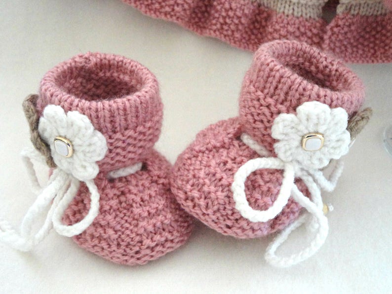 Knitting PATTERN Baby Booties Baby Shoes Patterns Knit Baby - Etsy
