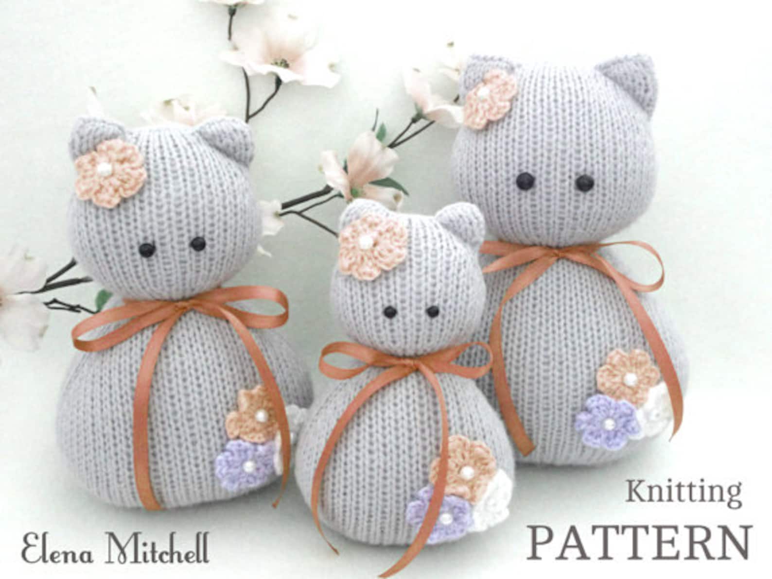 Knitting PATTERN Animal Knit Pattern Cat Animal Patterns Children Toy ...
