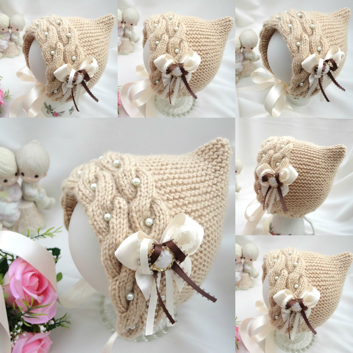 Knitting PATTERN Baby Bonnet Knitting INSTRUCTION Baby Hat - Etsy