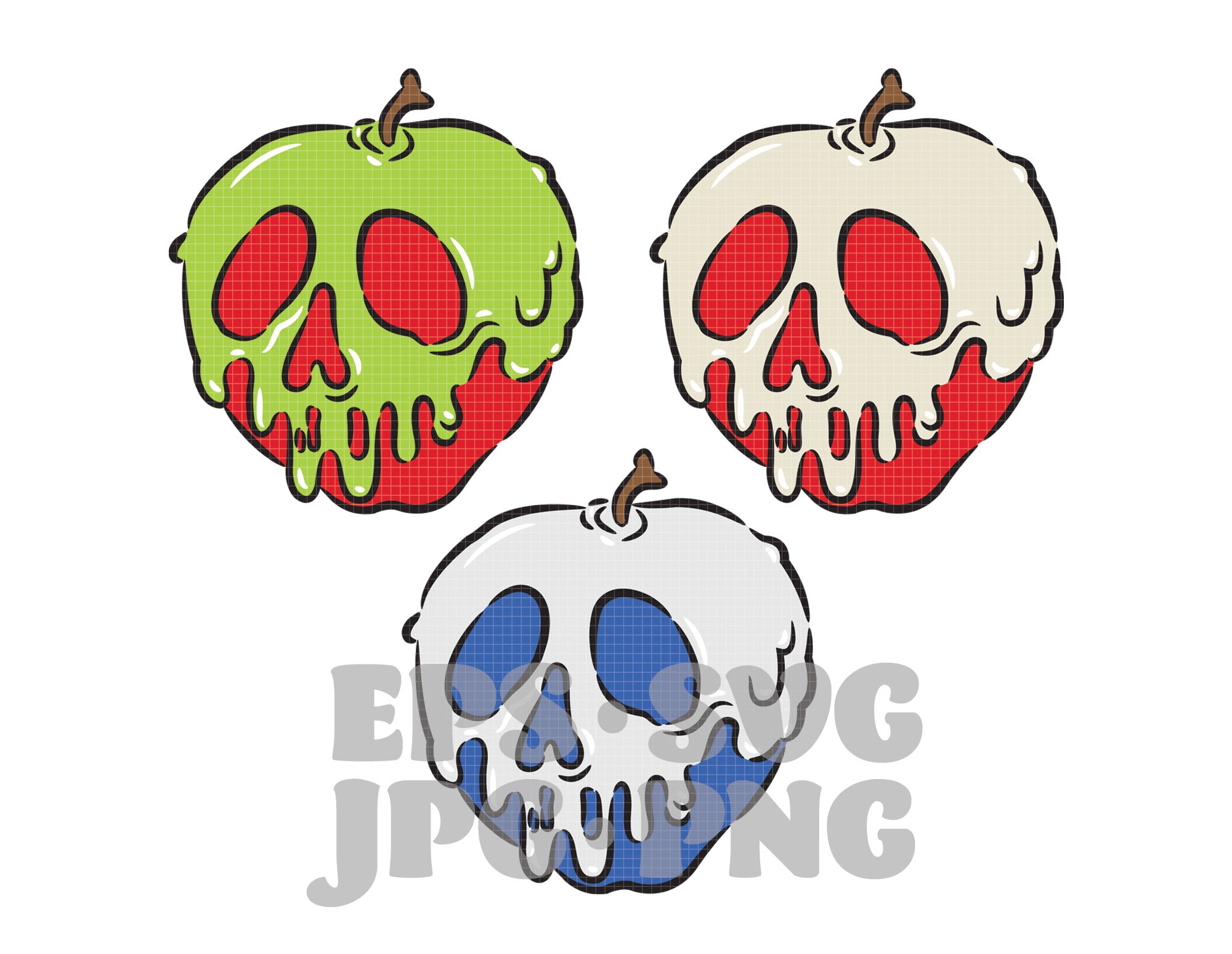 Poison Apple Designs - EPS, PNG, Svg, Jpg - Etsy