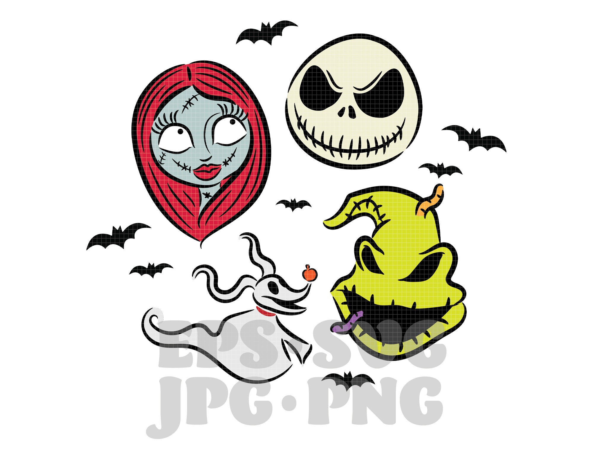 Halloween Nightmare Friends - EPS, PNG, Svg, Jpg - Etsy