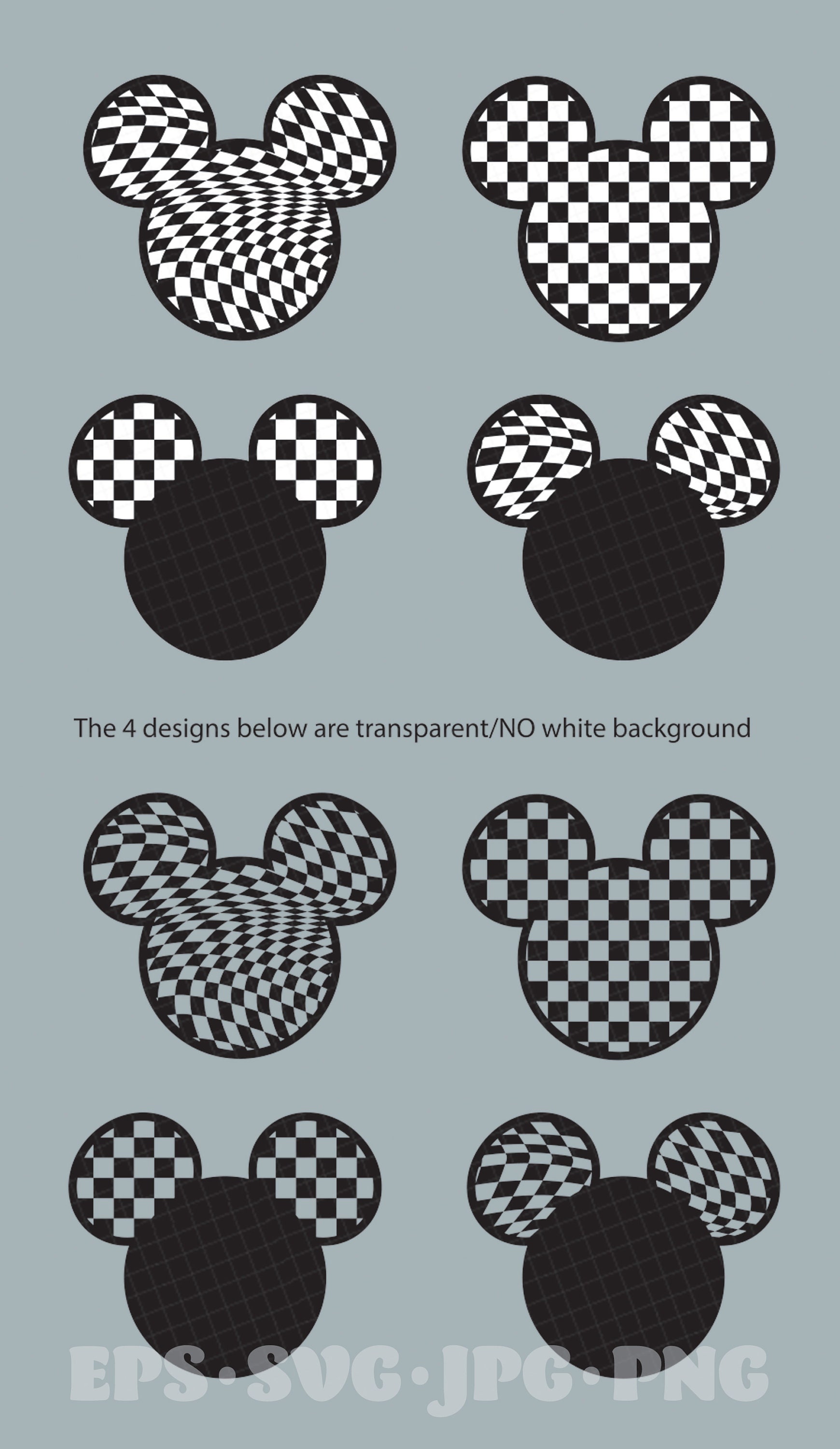 Checkered Magic Mouse Designs - EPS, PNG, Svg, Jpg - Etsy