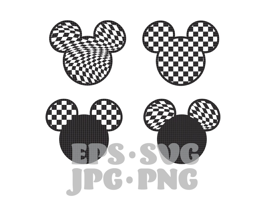 Checkered Magic Mouse Designs - EPS, PNG, Svg, Jpg - Etsy