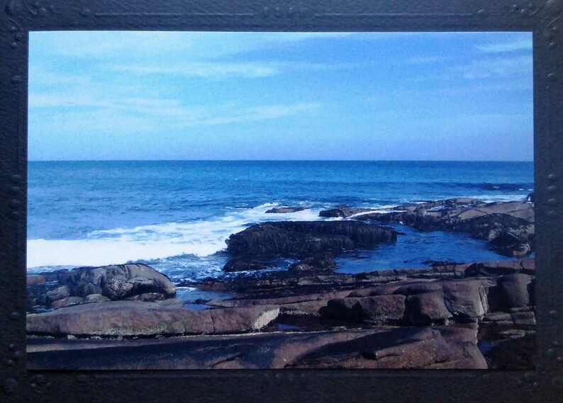 Ocean Waves Photo Note Card, Cape Ann Blank Greeting Card, Thinking of ...