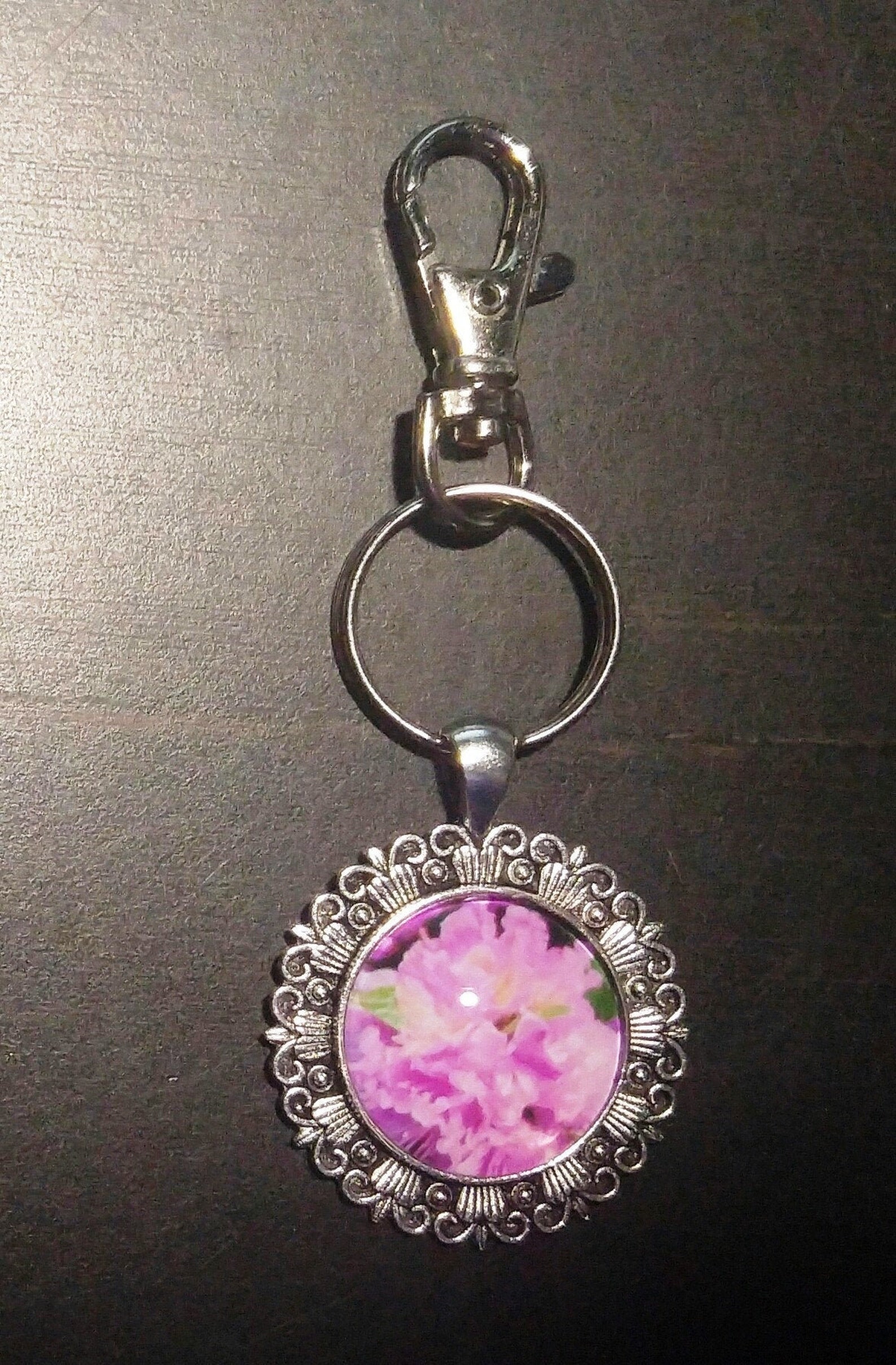 Purple Azalea Photo Keychain Floral Key Fob Flower Keychain - Etsy