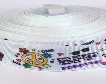 Peace sign ribbon | Etsy